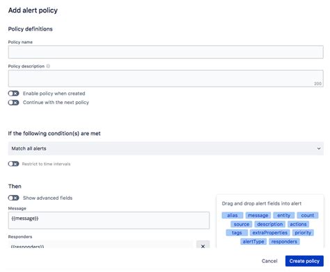 Create And Manage Global Alert Policies Opsgenie Atlassian Support