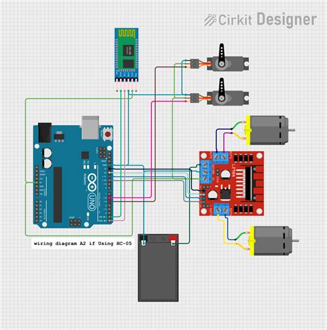 Arduino Controlled Bluetooth Robot With Dual DC Motors And Servo