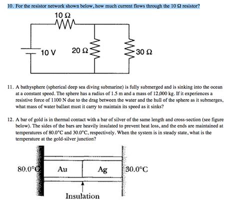 Solved For The Resistor Network Shown Below How Much