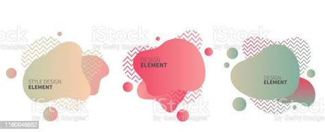 추상적 인 현대 그래픽 요소의 집합입니다 흐르는 액체 모양과 그라데이션 추상 배너입니다 동적 색상 형태와 선 로고 전단지 또는 프리젠 테이션의 디자인을위한 템플릿 벡터 0