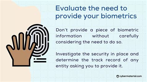 Cyber Tips How To Protect Your Biometric Data Ppt