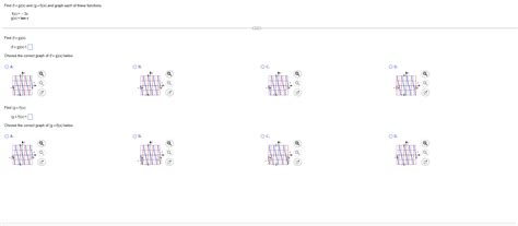 Solved Find Fog X And Gof X And Graph Each Of These