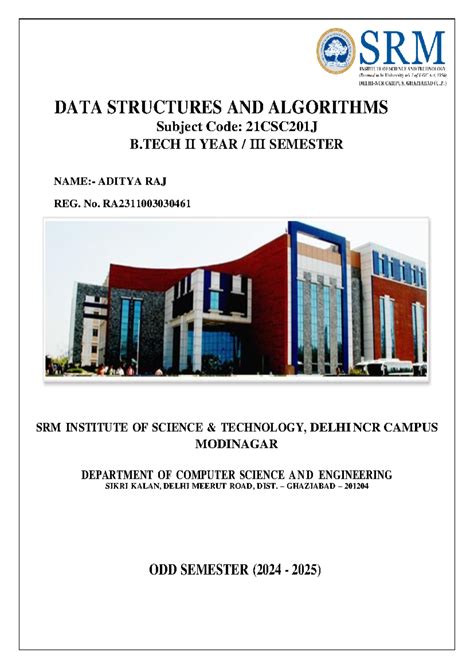 Dsalab Guyghvfvh Data Structures And Algorithms Subject Code 21