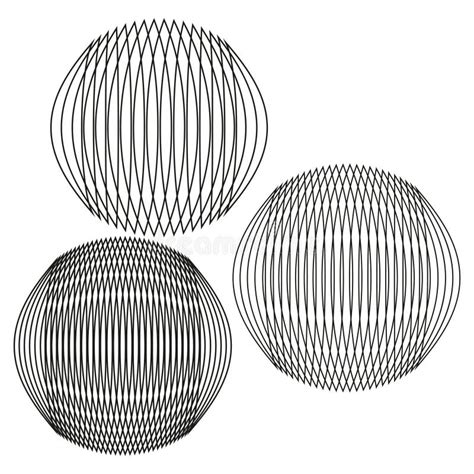 Abstract Sphere Shape Geometric Wire Frame Optical Illusion Vector