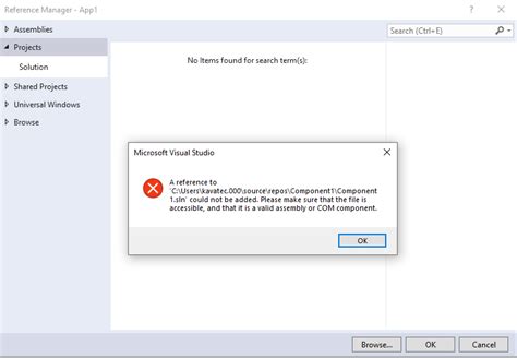 C Try To Create A C Winrt Componet And Add A Reference To A Uwp App But Failed Stack
