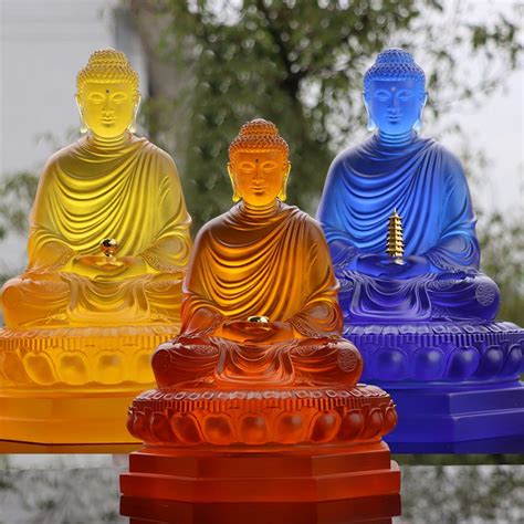 Three Buddhas Of The Three Directions 22cm Shakyamuni Amitabha Buddha