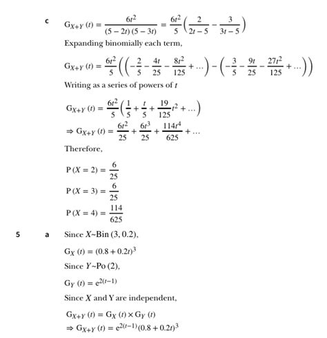 9231statistics Probability Generating Functions Exercise 3 Maths With David