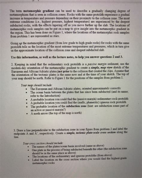 The Term Metamorphic Gradient Can Be Used To Describe