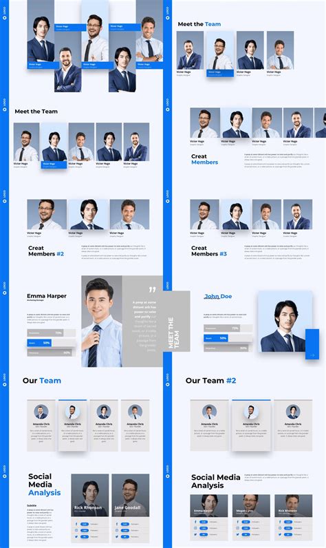80 页团队介绍版式排版ppt模板 若优ppt