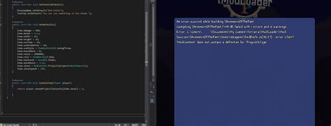 Pc Error Cs0117 Modcontent Projectiletype Terraria Community Forums