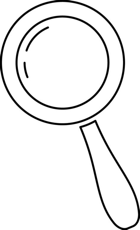 Line Art Illustration Of A Magnifying Glass Icon 24834132 Vector Art