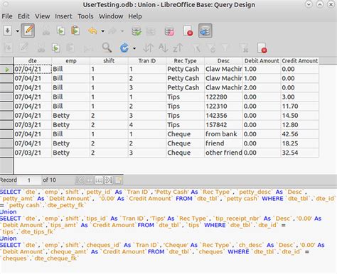 LibreOffice Base Query Empty Tables English Ask LibreOffice