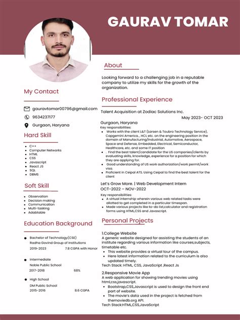 Gaurav Resume Pdf Java Script World Wide Web