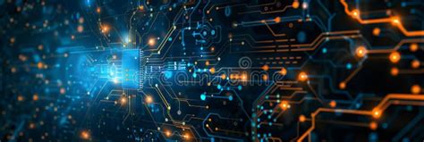 Digital Circuit Board With Data Flow Visualization And Illuminated Lights Showcasing Complexity