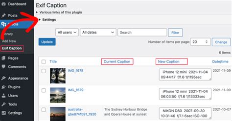 How To Add EXIF Photo Tags In WordPress