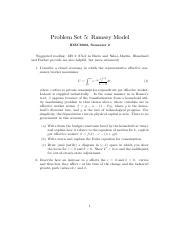 IDEC Ps Ramsey Pdf Problem Set Ramsey Model IDEC Semester Suggested Reading DR