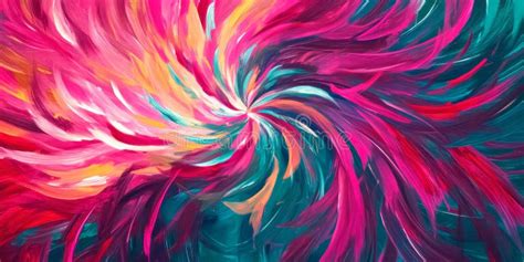 A Bold Colorful Abstract Background With A Hypnotic Swirling Vortex Of Neon Light Trails The