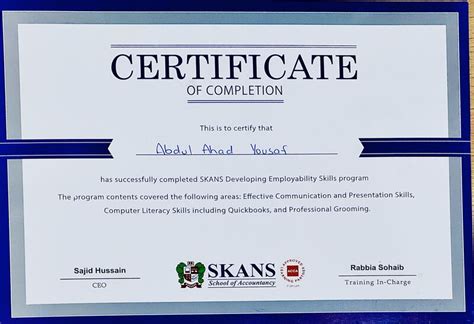 I Am Pleased To Share That I Have Successfully Completed The Developing Employability Skills