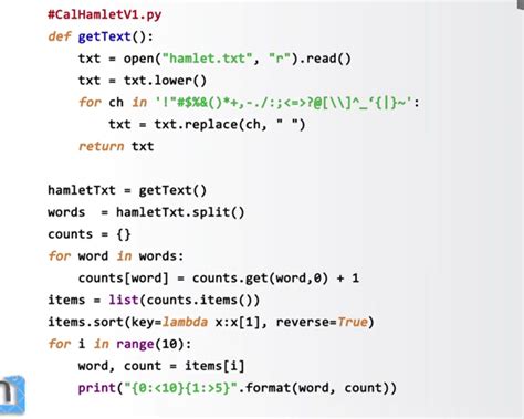 Pythonhamlet英文词频统计 奔跑的蜗牛腿儿 博客园