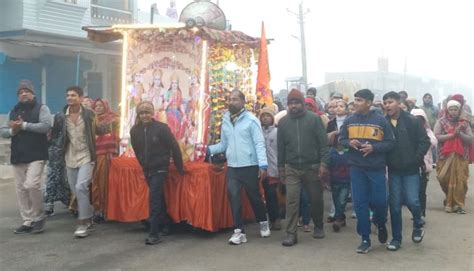 Prabhat Pheri Taken Out With Ram Darbar Udham Singh Nagar News Udham Singh Nagar News राम