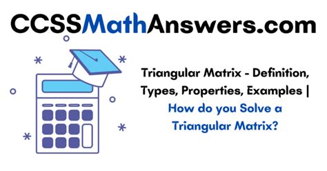 Triangular Matrix Definition Types Properties Examples How Do