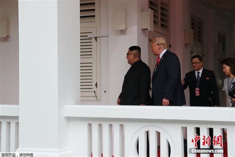 朝美首脑首次会晤 金正恩特朗普历史性握手 时政新闻 浙江在线