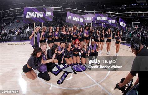 Sacramento Kings Dancers Pose For A Photo After Defeating The News