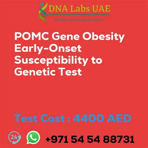 Pomc Gene Obesity Early Onset Susceptibility To Genetic Test Cost Dna Labs Uae