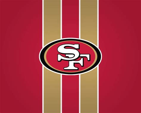 Download San Francisco 49ers Logo With Gold Stripes Wallpaper