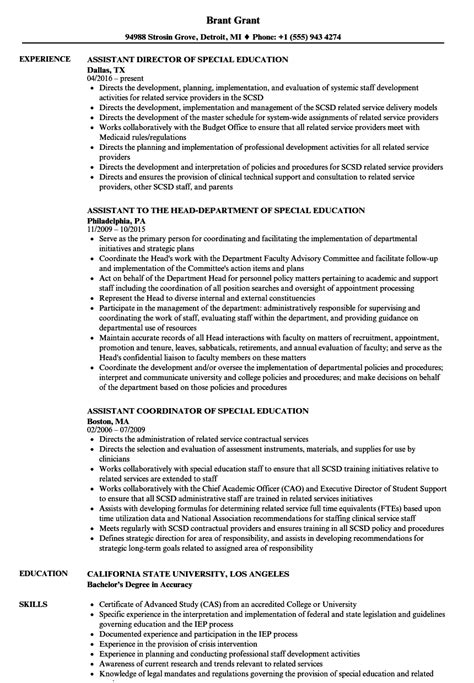Special Education Assistant Resume Samples Velvet Jobs