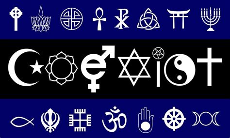 Coexist Black And White Indoor Or Outdoor Flying Flag 3x5ft