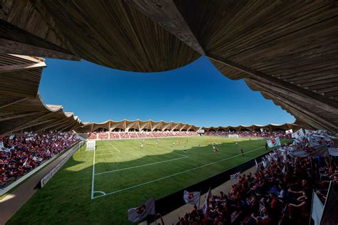 Vuild To Crown Fukushima Football Stadium With Rippled Timber Roof