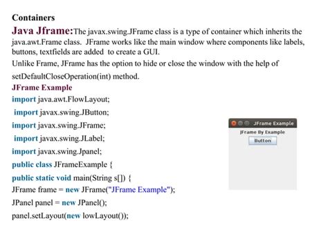 Awt Swing Layout Managers Pptx Programming Languages Computing