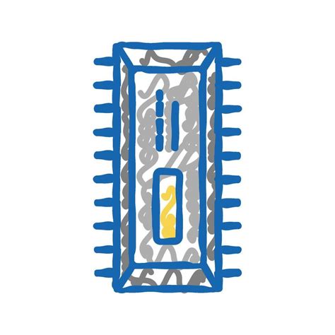 Microchip Semiconductor Manufacturing Icon Doodle Illustration 62454719