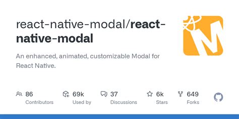 Github React Native Modalreact Native Modal An Enhanced Animated Customizable Modal For
