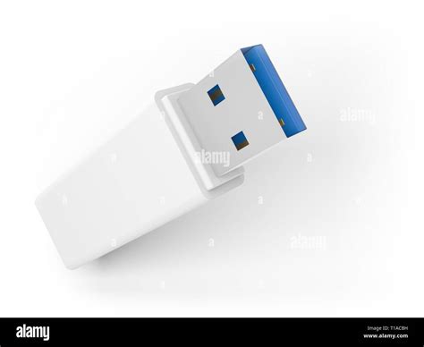 White Usb Flash Drive Isolated On White Background Pen Drive Flash