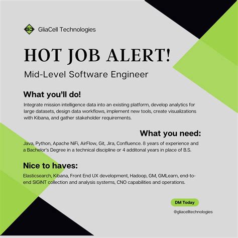 Gliacell Technologies On Linkedin We Are Seeking A Mid Level Java Or Python Software Engineer