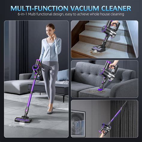 Cordless Vacuum Cleaner Stick Vacuum With Led Display 2 Modes 6 In 1