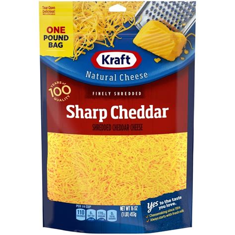Sharp Cheddar Finely Shredded Kraft Natural Cheese