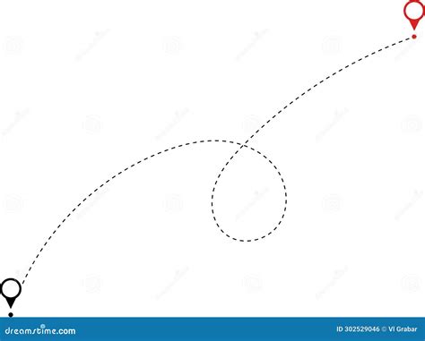 Route Icon Two Points With Dotted Path And Location Pin Route Location Icon Two Pin Sign And