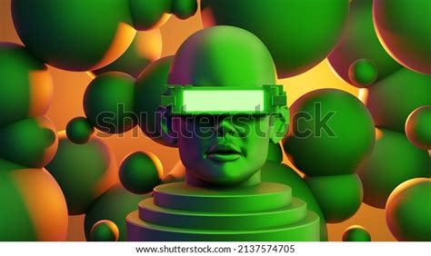 메타버스 Vr 시뮬레이션 게임 사이버펑크 스타일 스톡 일러스트 2137574705 Shutterstock