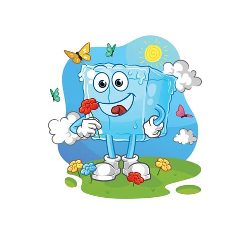 Ice Cube Cartoon Vector Vector Art At Vecteezy