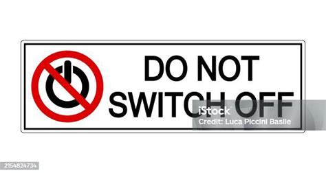 전원을 끄지 마십시오 오른쪽에 전원 버튼 기호와 텍스트가 있는 금지 기호 금고 보안 장비에 대한 스톡 벡터 아트 및 기타 이미지 금고 보안 장비 금지됨 기계 부분