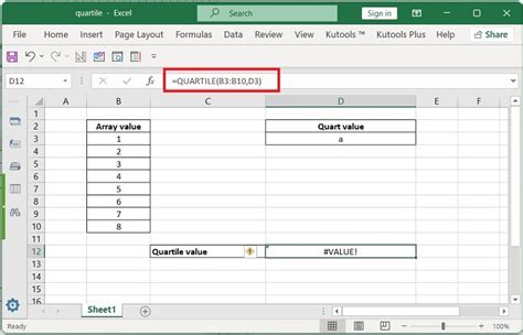 Excel Quartile Function