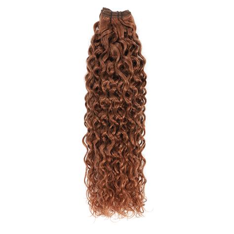 Weft Curly Hair Extensions Medium Copper