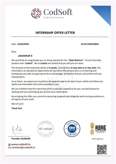 Codsoft Codsoft Internship Datascience Sankar S J
