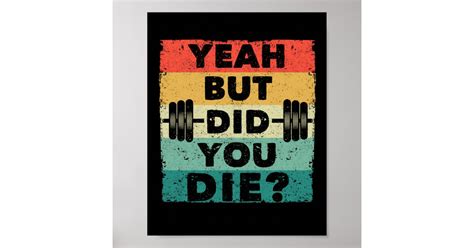 Funny Gym Workout Humor Motivational Poster Zazzle