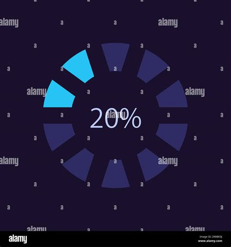 Segmented Circle Progress Bar Infographic Chart Design Template For