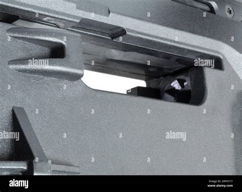 Bolt Held Open On An Assault Rifle To Show That There Is No Cartridge