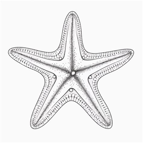 Detailed Starfish Outline Illustration For Professional Designs